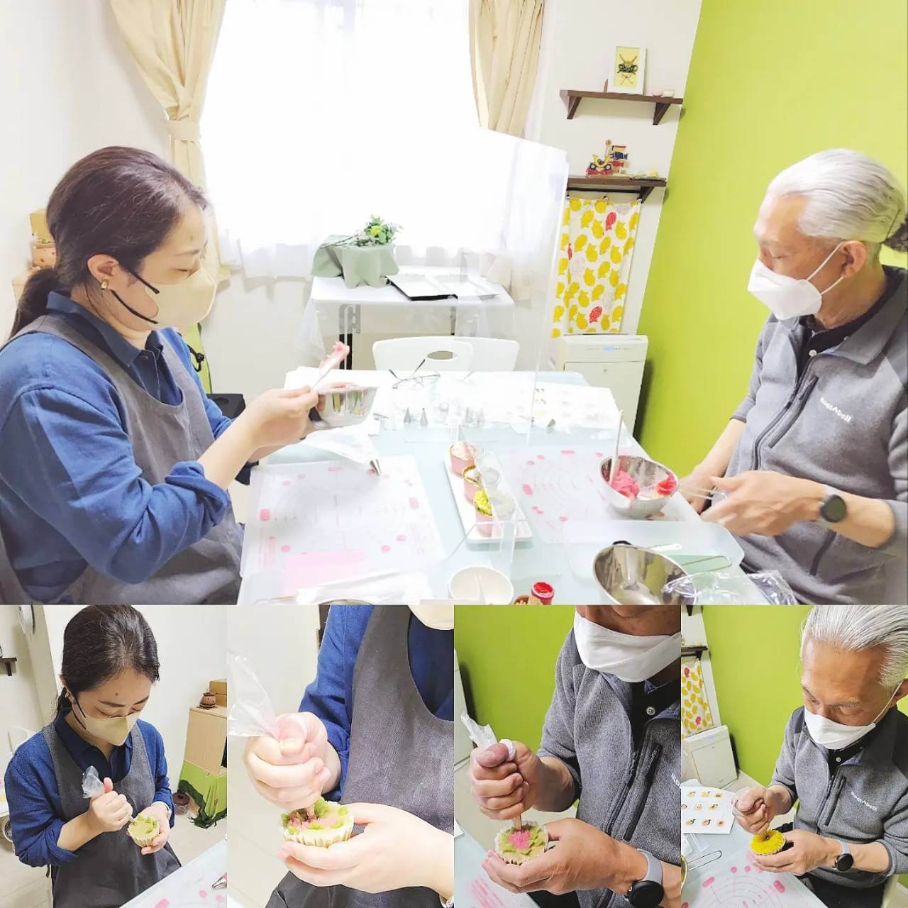 【心ときめく！あんフラワーカップケーキ】コース生さんの成長が凄い！！ | 和菓子教室antomo（アントモ）